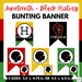 Juneteenth Bunting Banner, Black History Month Bunting Banner Letters ...