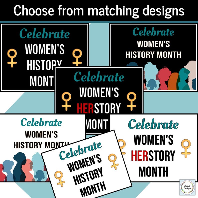 Women's History Month Posters, Bookmarks, Inspirational Women in ...