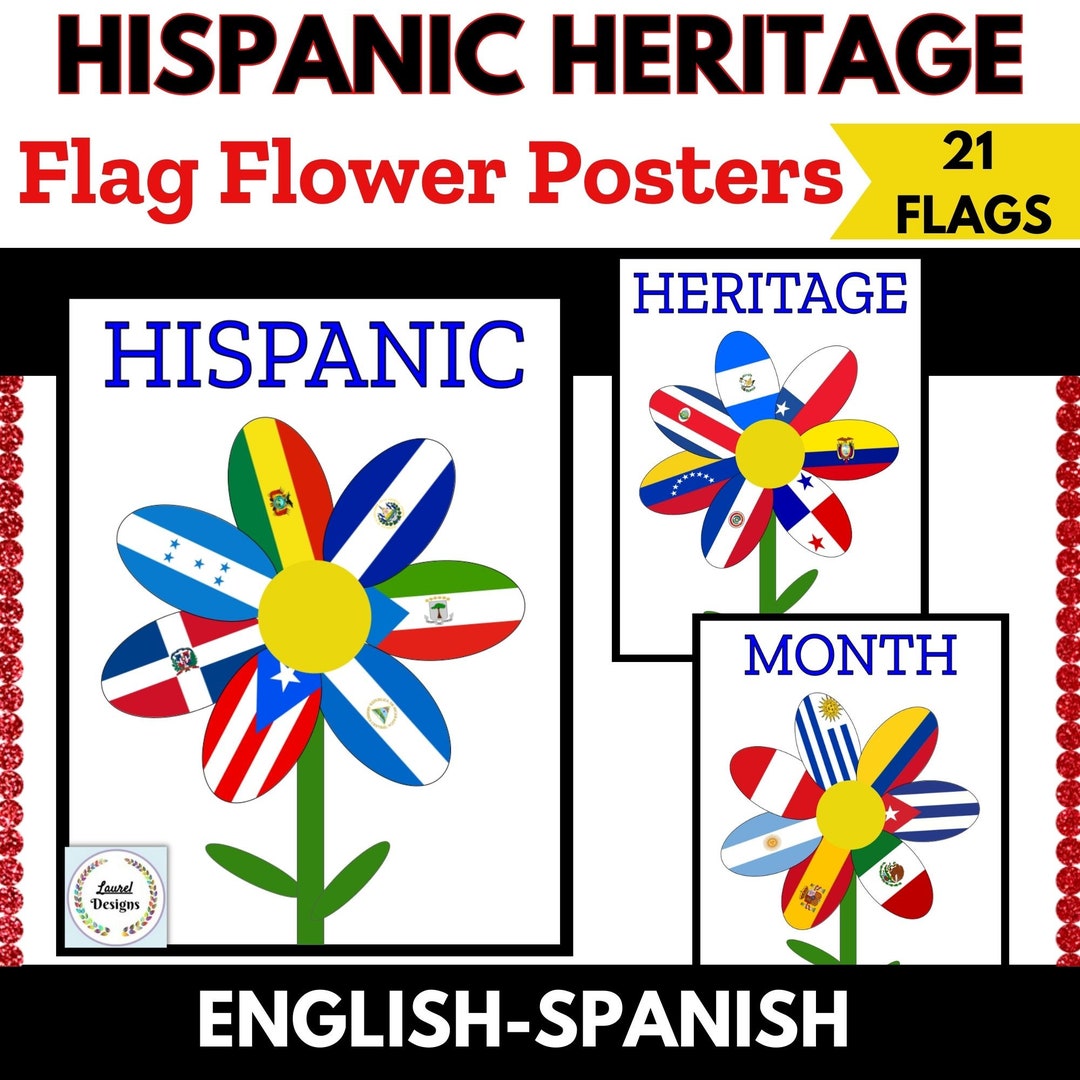 Hispanic Heritage Month Flag Posters, Mes De La Herencia Hispana ...