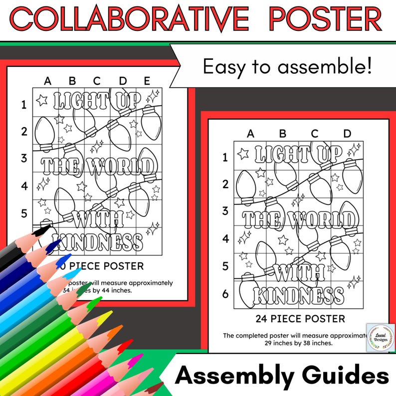 Christmas Kindness Collaborative Poster, Light up the World With ...