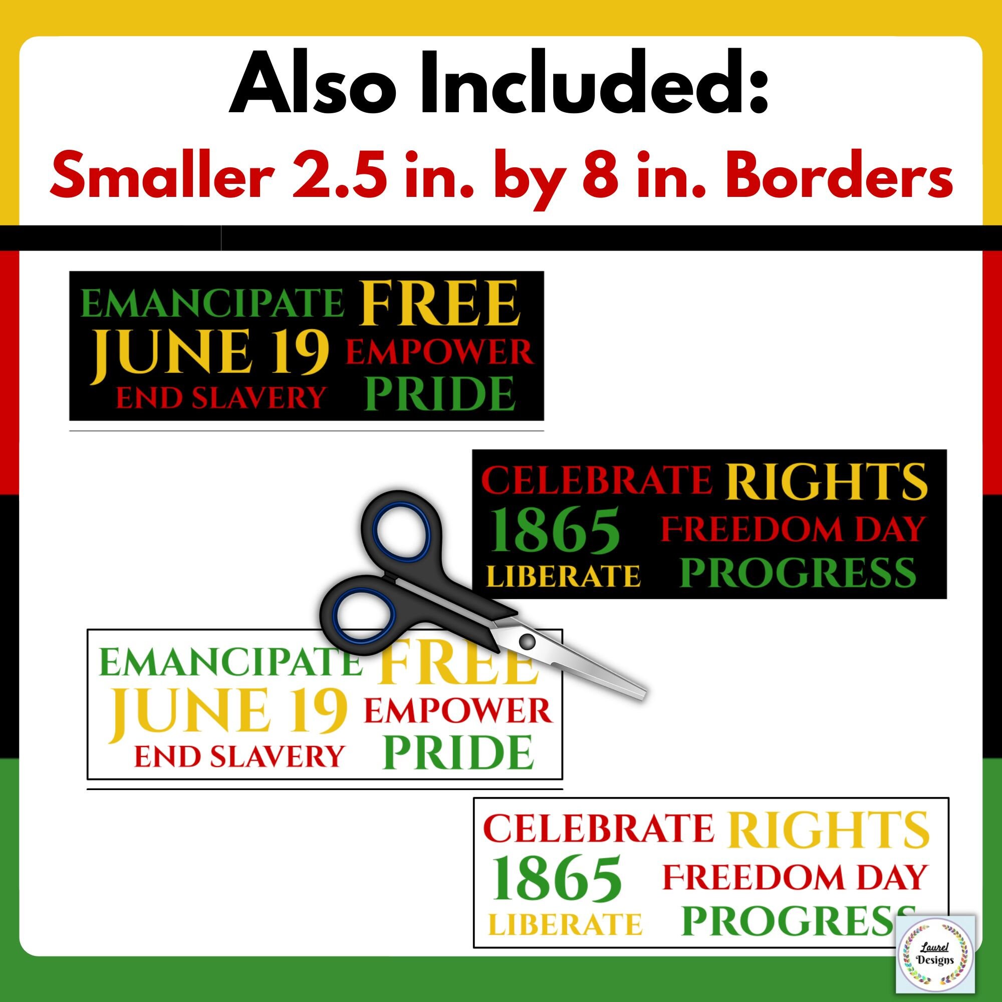 Printable Juneteenth Bulletin Board Borders, Black History Month ...