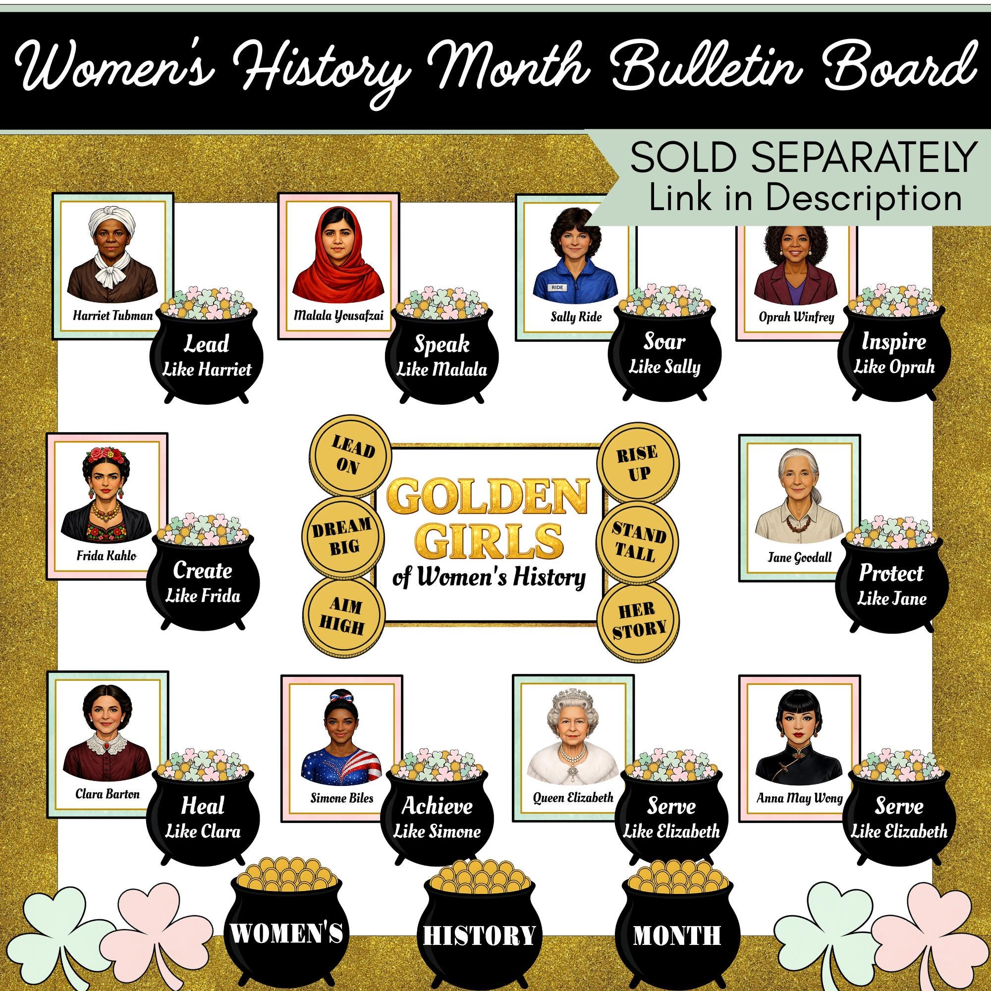 Black History Month Bulletin Board Kit, Black History Month Valentine's ...