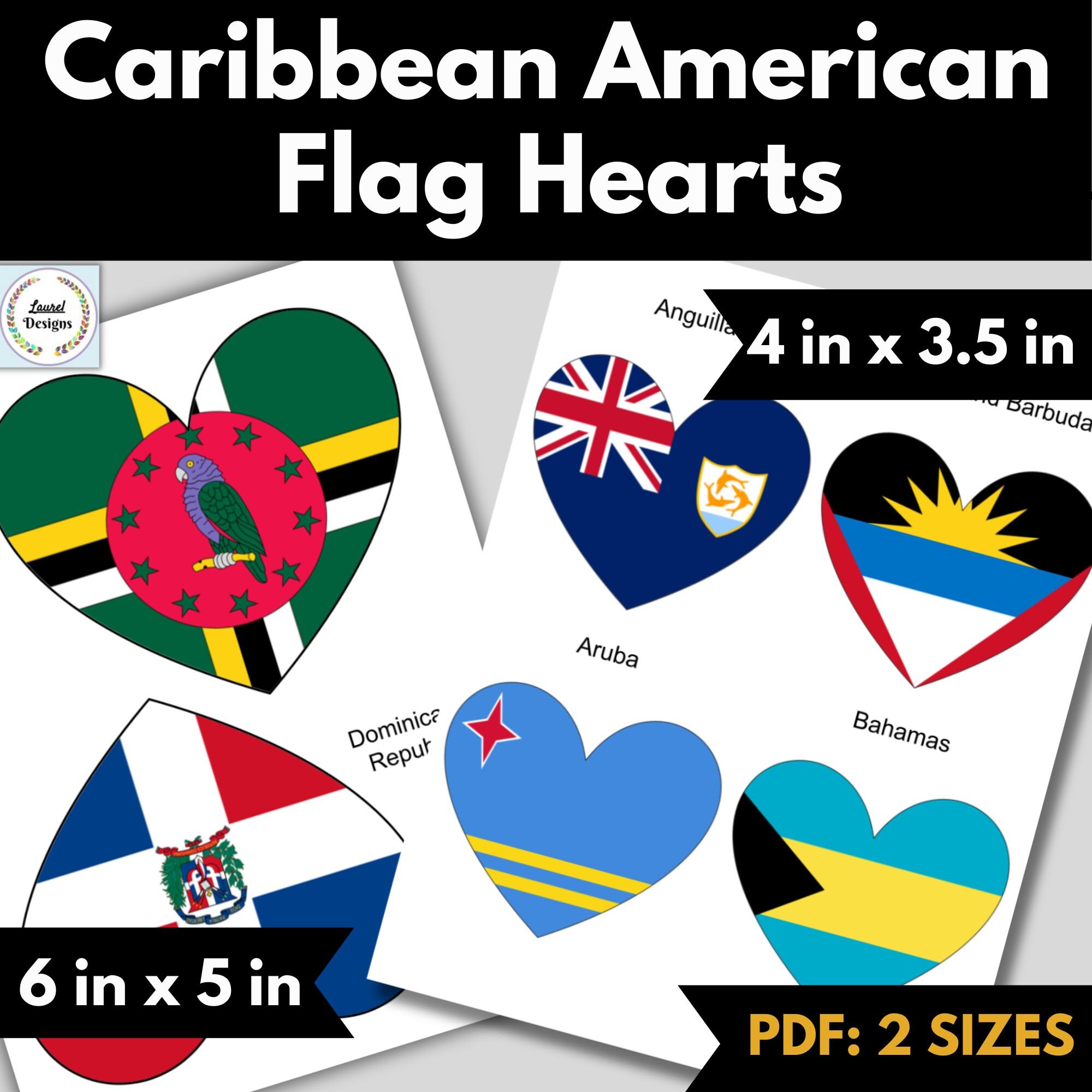 Printable Caribbean American Heritage Month Bundle, Bulletin Board ...