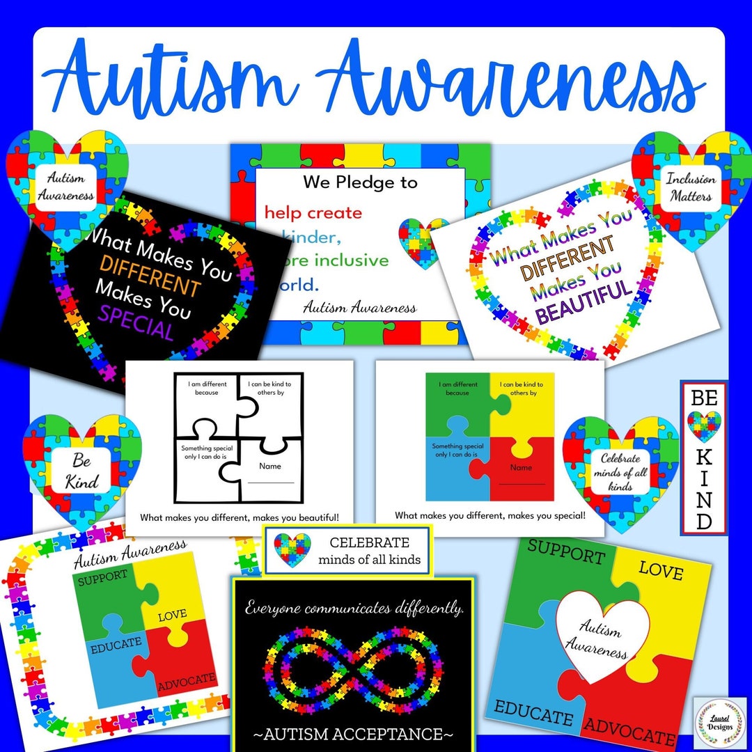 Autism Awareness Bulletin Board Poster Set Student - Etsy