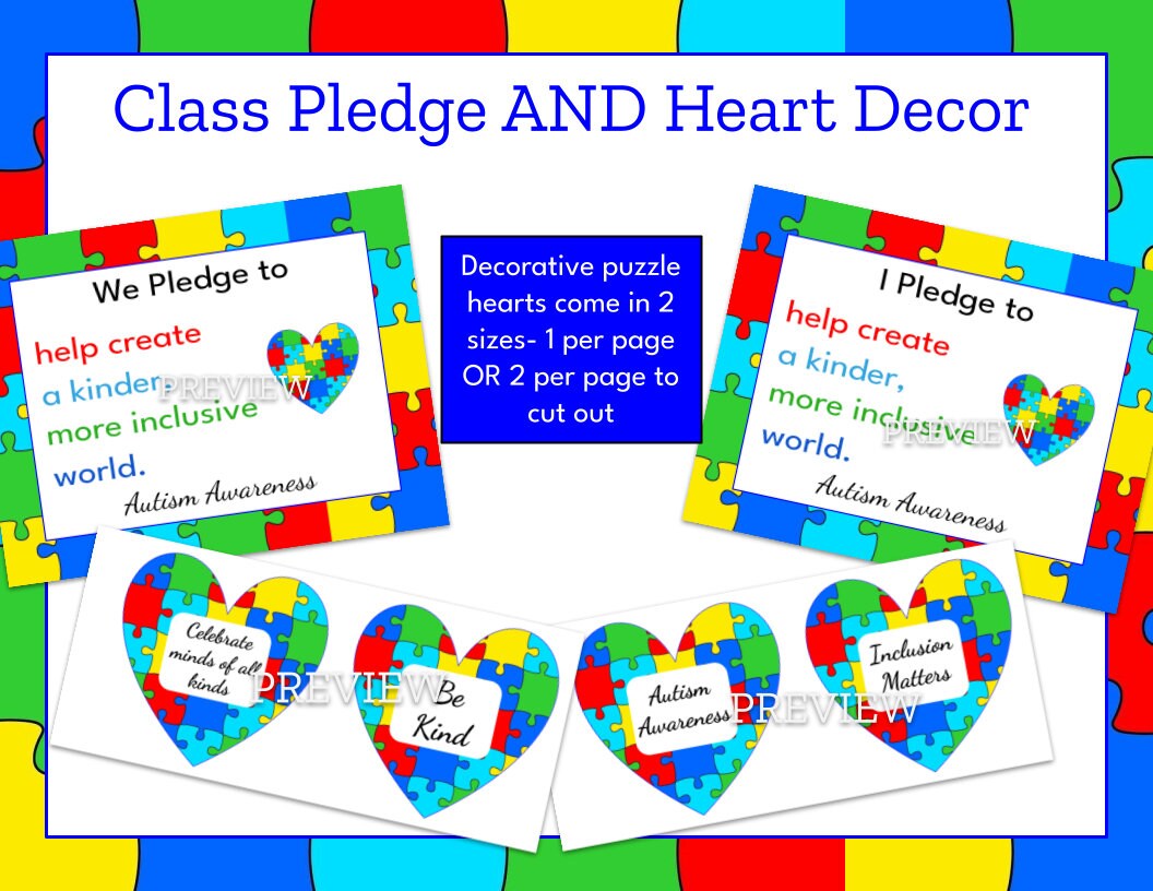 Autism Awareness Bulletin Board Poster Set Student - Etsy