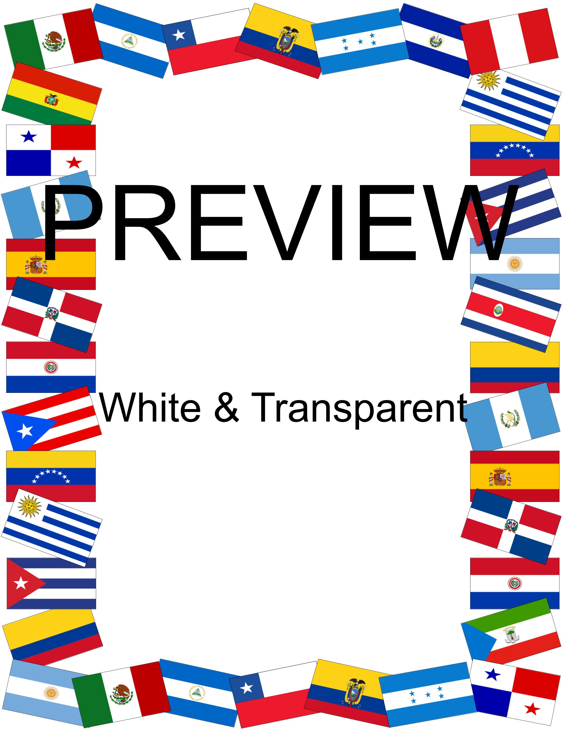 Spanish Flag Borders- Hispanic Heritage Month Flag Borders Clip Art ...