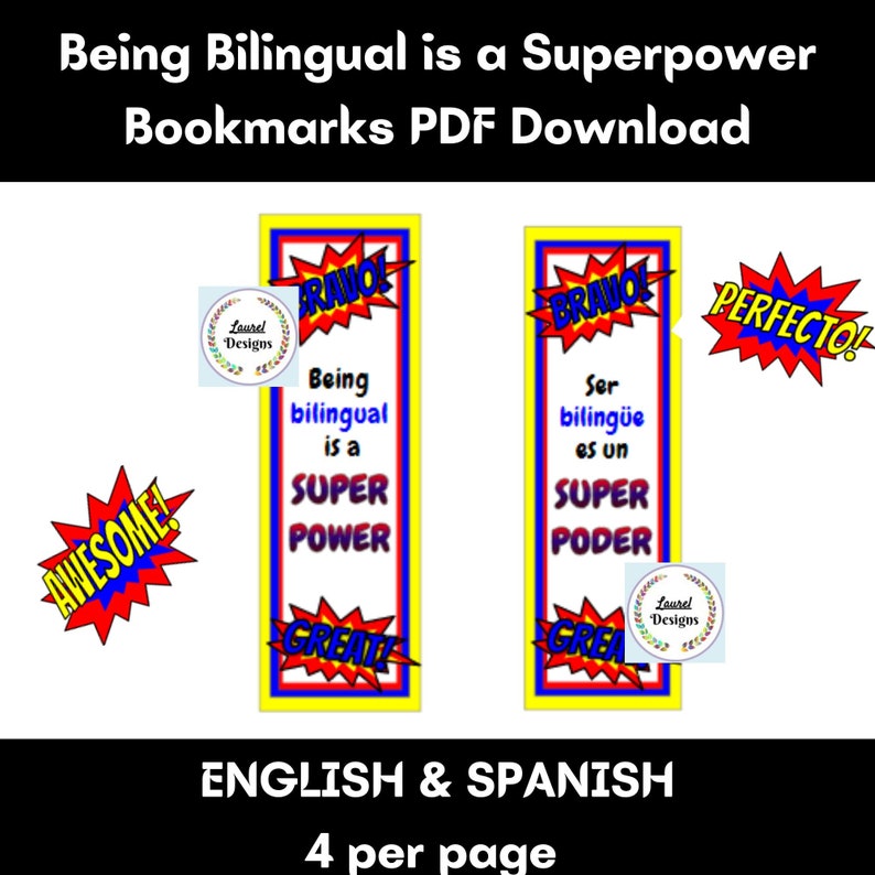 Being Bilingual is a Superpower Poster Printable/bookmark - Etsy