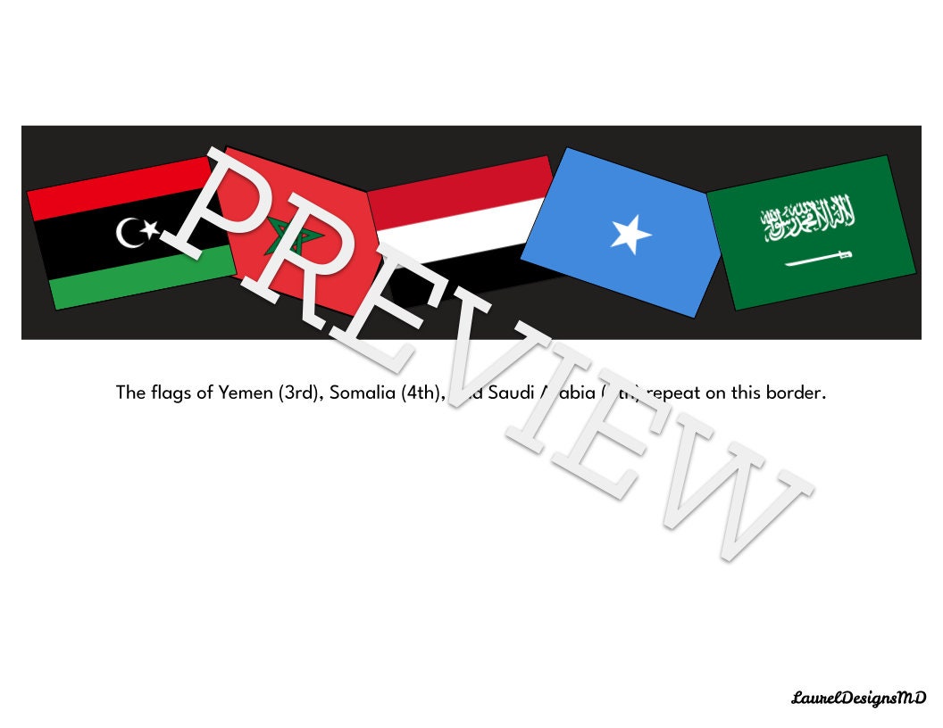 Arab American Heritage Month Bulletin Board Borders Bulletin - Etsy