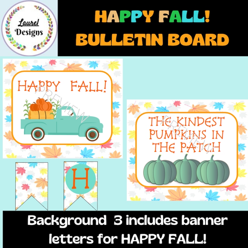 Fall Bulletin Board Kindness Bulletin Board happy - Etsy