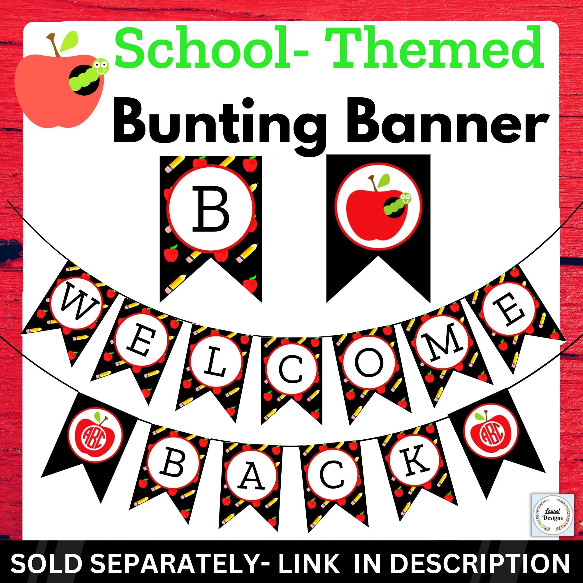Printable Apple Bulletin Board Borders, Back to School Borders, Apple ...