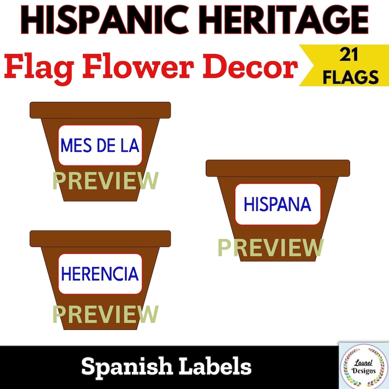 Hispanic Heritage Month Flag Flowers, Mes De La Herencia Hispana, Door ...