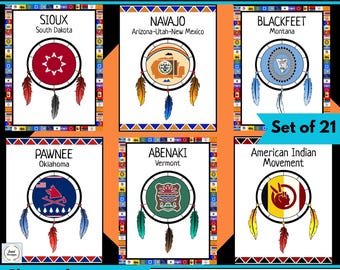 Native American Heritage Month Tribe Banners, Pennants, Flags, Bulletin ...