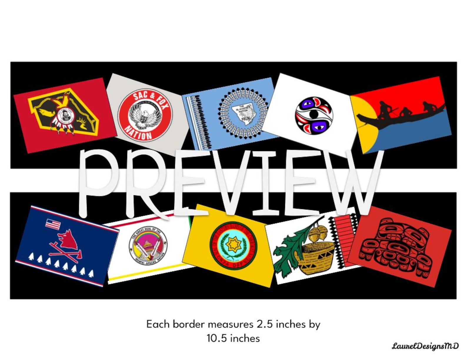 Native American Heritage Month Bulletin Board Borders, Classroom ...