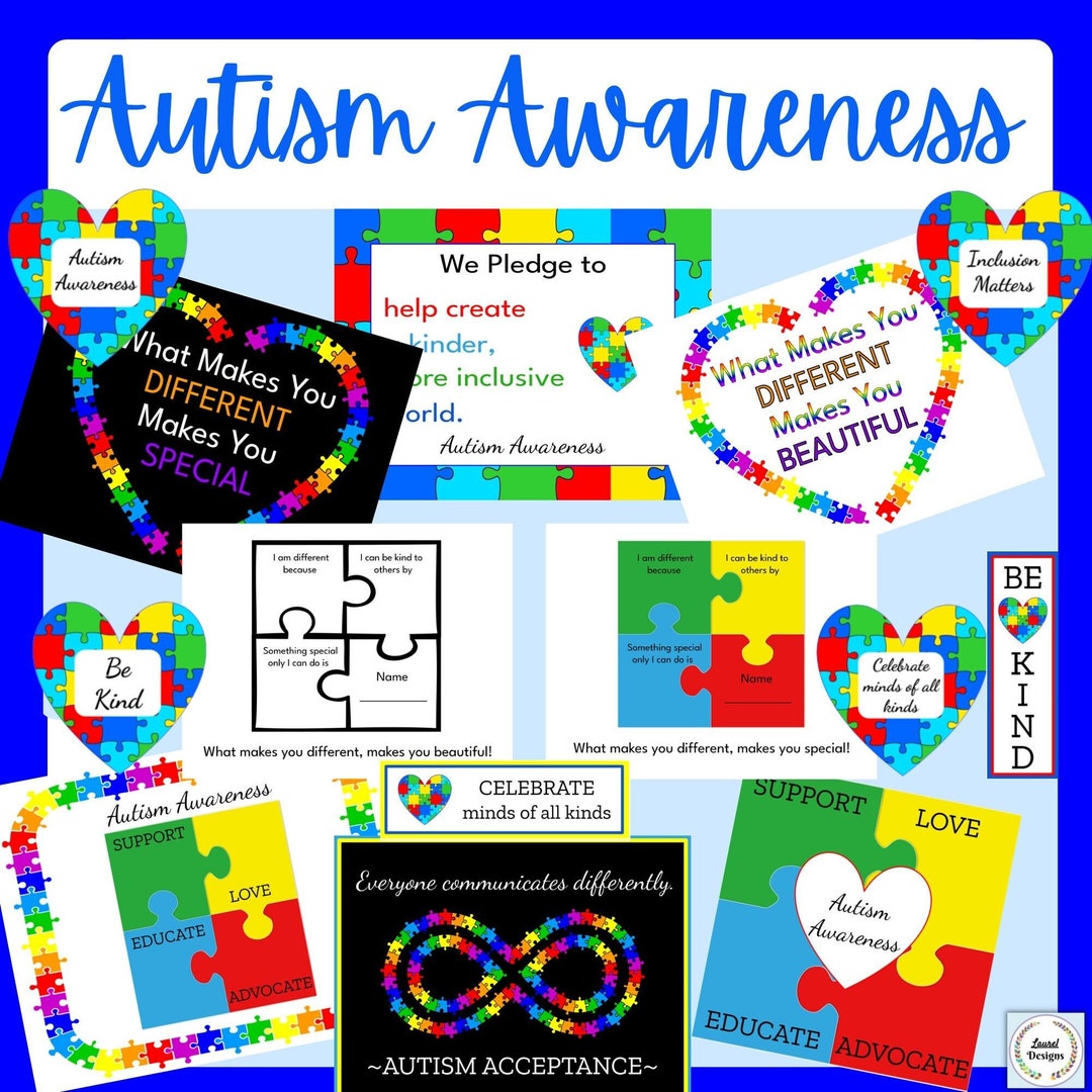 Autism Awareness Bulletin Board Poster Set Student - Etsy