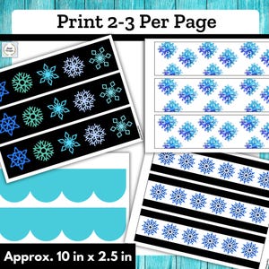 Printable Winter Bulletin Board Borders, Snowflake Borders, Snow ...