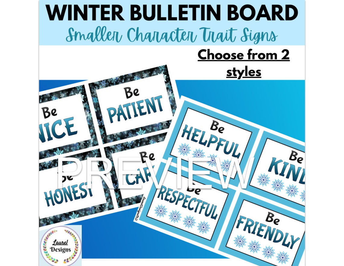 Winter-snowman Bulletin Board, Kindness Theme, It's Cool to Be Kind ...