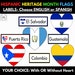 Hispanic Heritage Month Flag Hearts Spanish Flag Hearts-set of 23 PDF ...