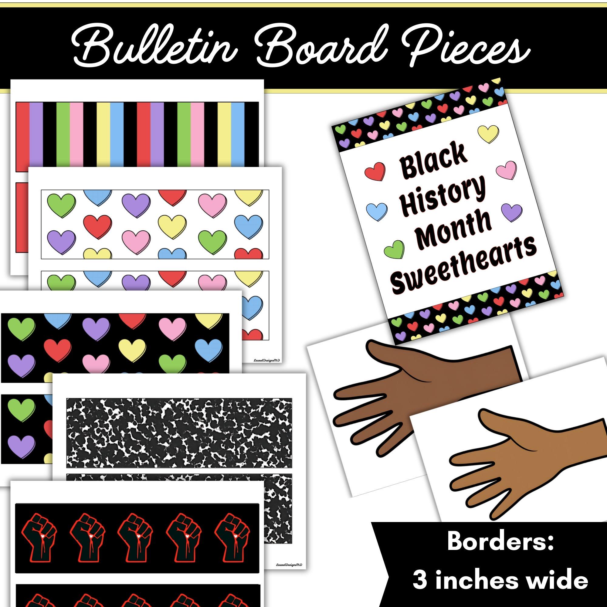 Black History Month Bulletin Board Kit, Black History Month Valentine's ...