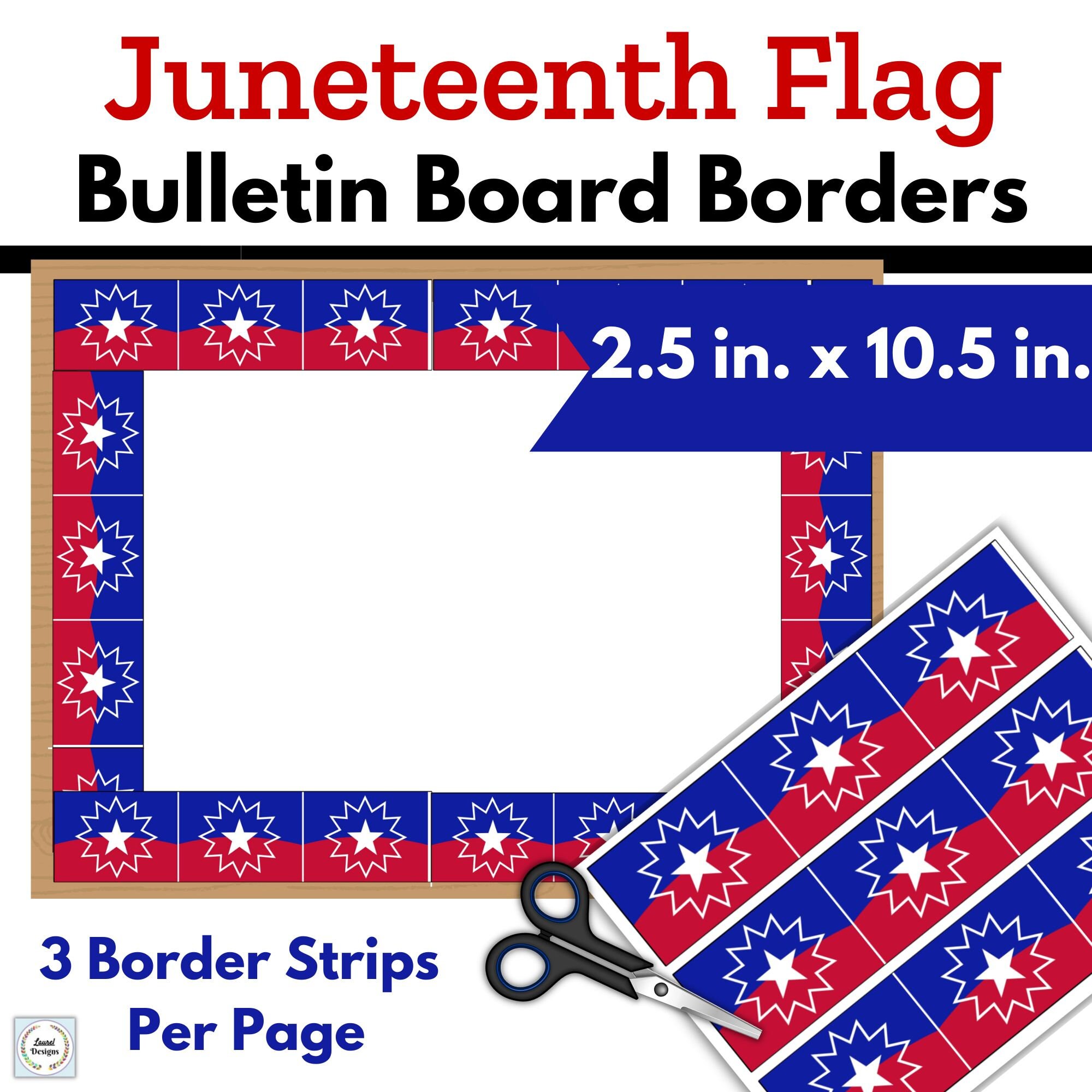 Printable Juneteenth Bulletin Board Borders, Black History Month ...