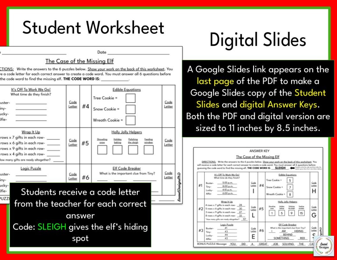 Christmas Escape Room, Elf Escape Room, Holiday Puzzles, Math Puzzles ...
