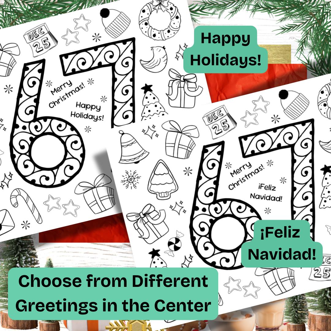 67 Christmas Coloring Pages, 6-7, Six Seven, Kids Coloring Sheets ...