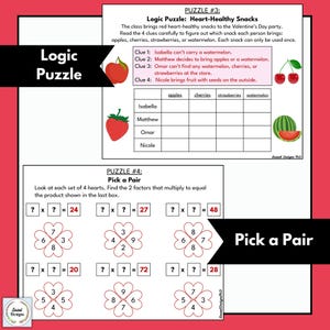 Valentine's Day Escape Room, Math Puzzles, Logic Puzzles DIGITAL ...
