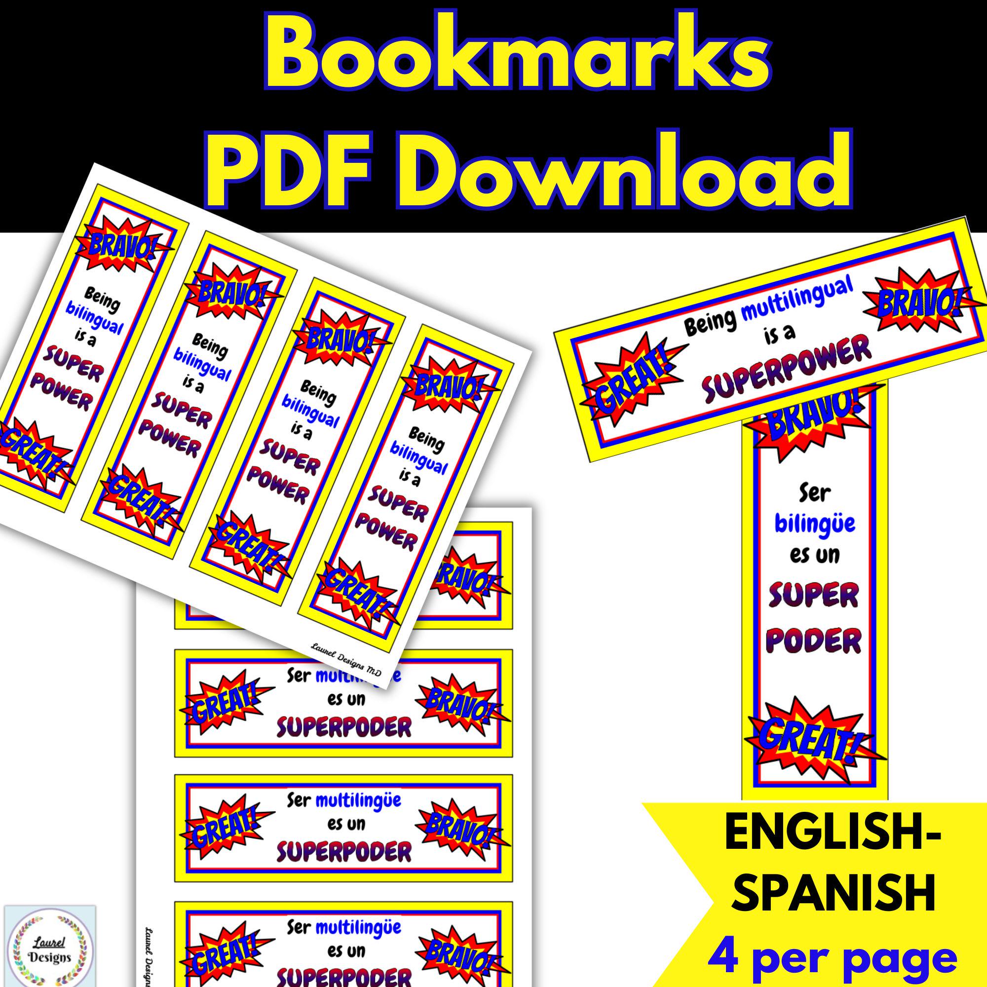 Being Bilingual is a Superpower Poster Printable/bookmark (english ...