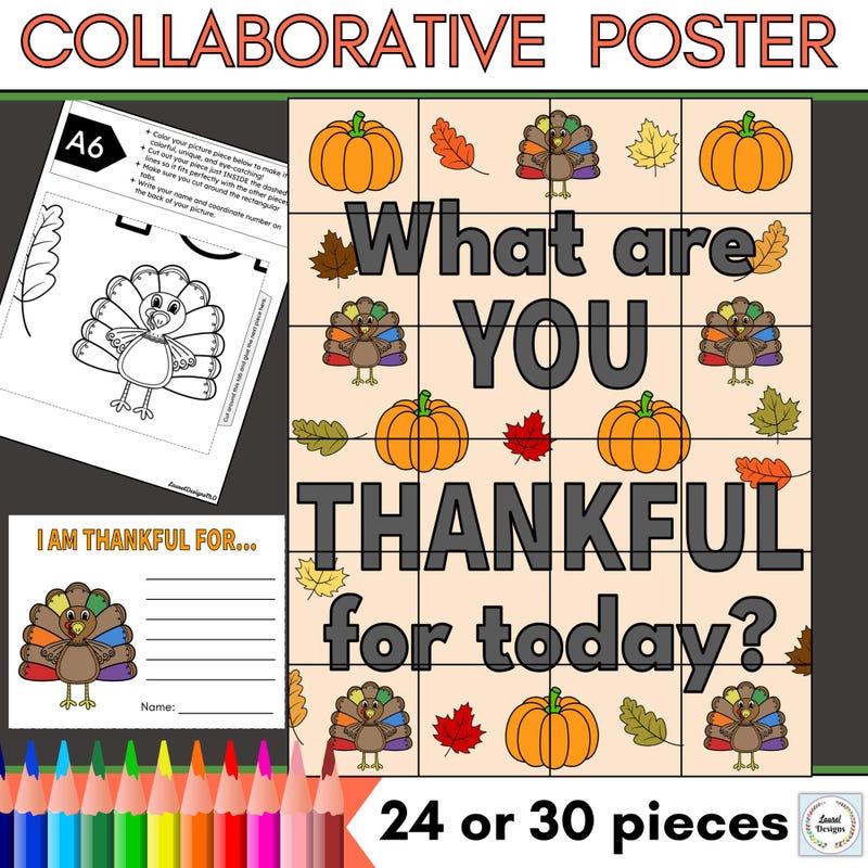I Am Thankful for Poster - Etsy