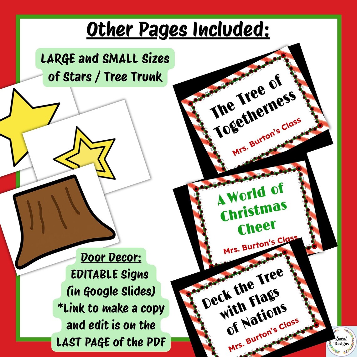 Christmas Around the World Flag Tree Decor, Multicultural Christmas ...