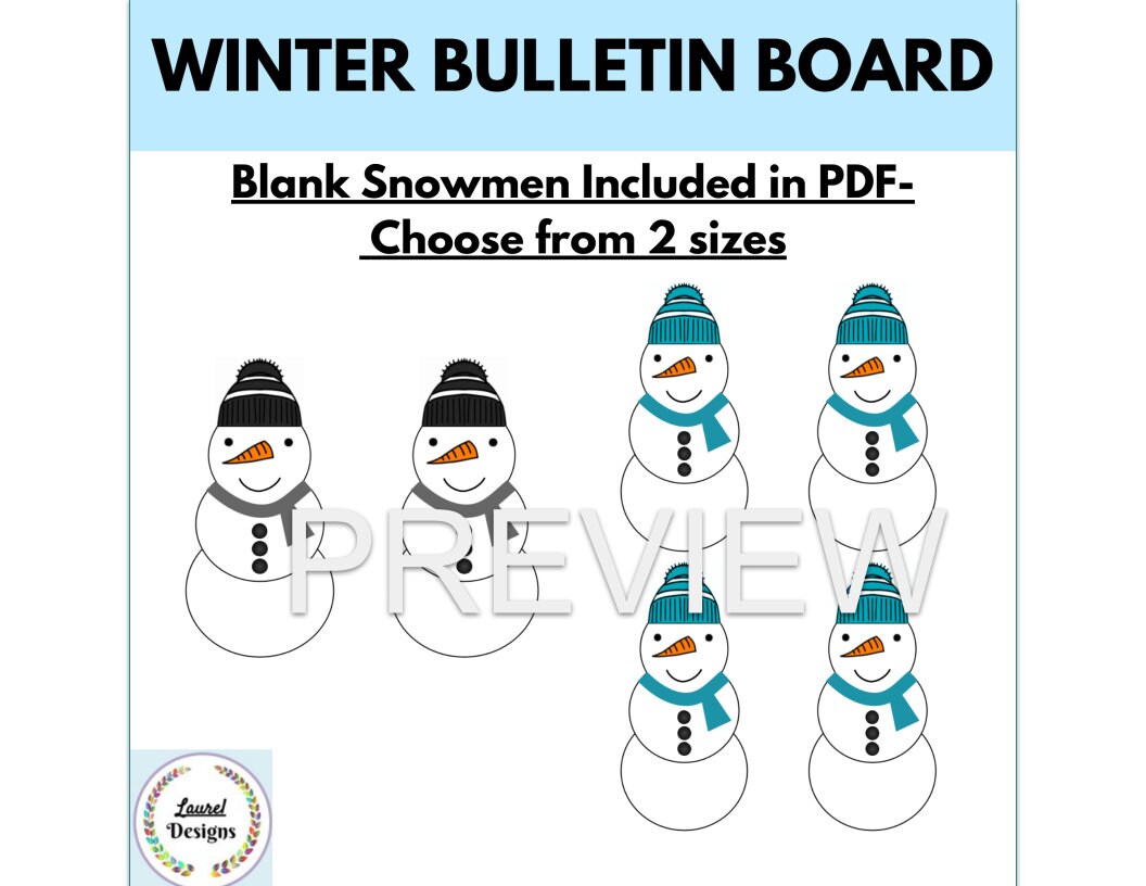 Winter-snowman Bulletin Board, Kindness Theme, It's Cool to Be Kind ...