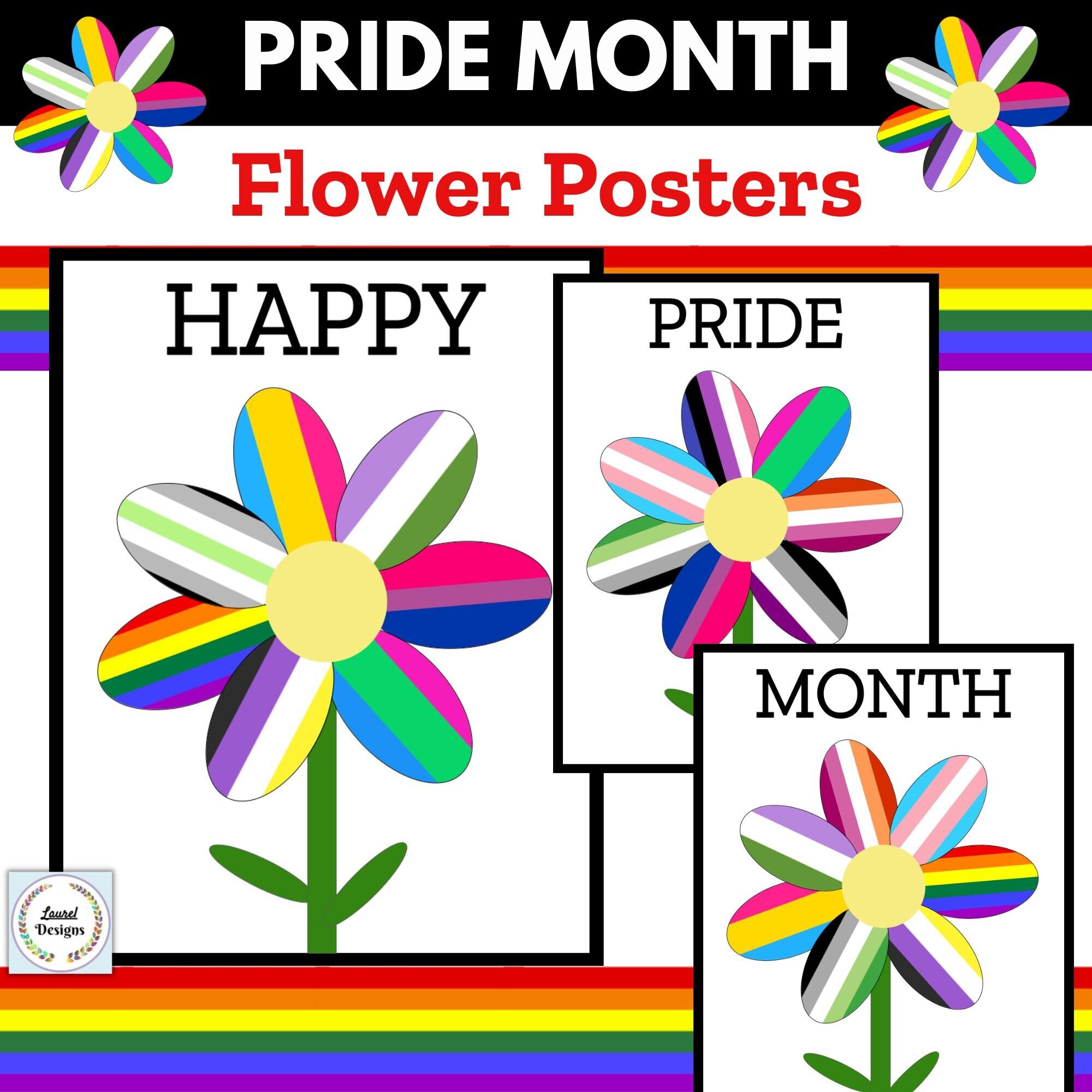 Printable Pride Month Posters, Everyone is Welcome, LGBTQ, LGBTQIA ...