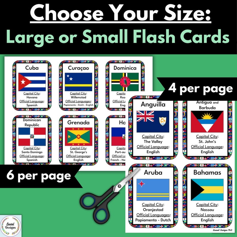 Printable Caribbean American Heritage Month Flash Cards, Caribbean ...