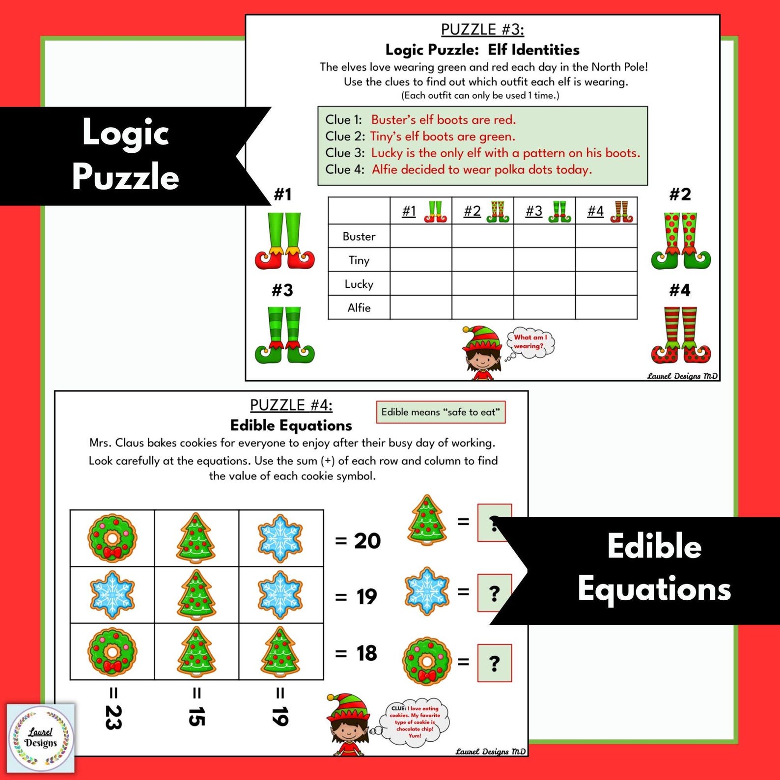 Christmas Escape Room, Elf Escape Room, Holiday Puzzles, Math Puzzles ...