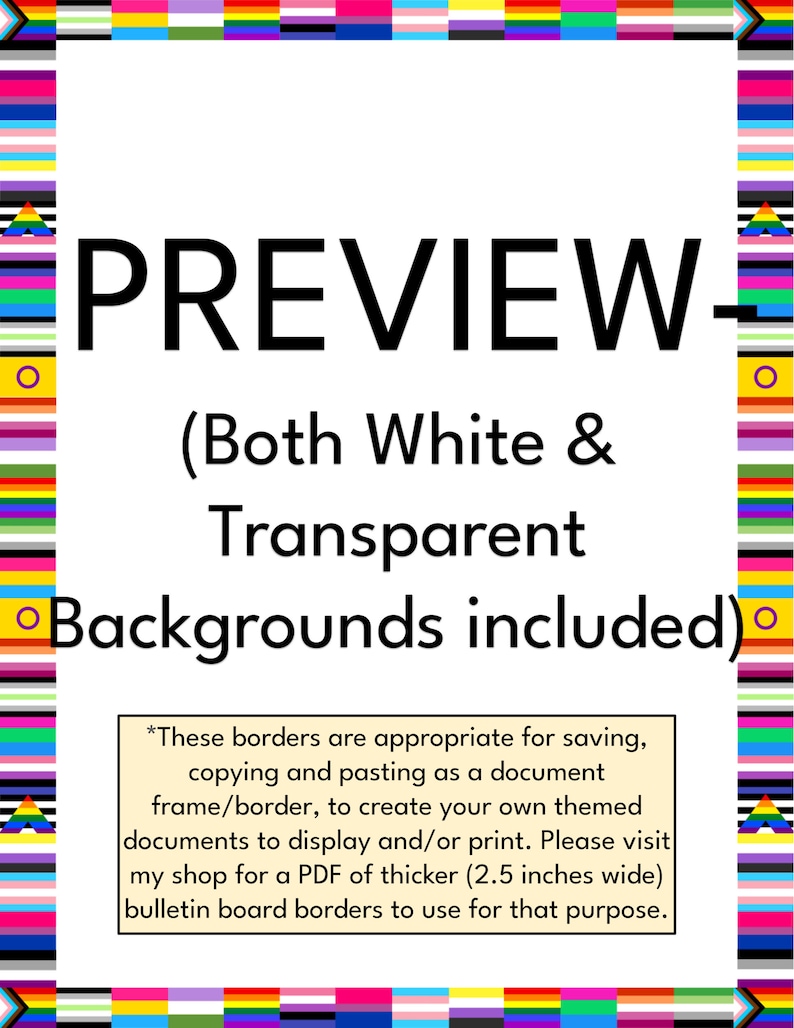 Pride Month-lgbtqia+ Page Borders, Document Frames, Gay, Lesbian ...