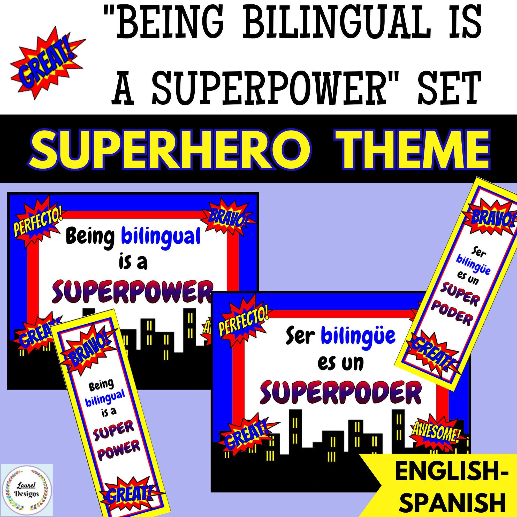 Being Bilingual is a Superpower Poster Printable/bookmark (english ...