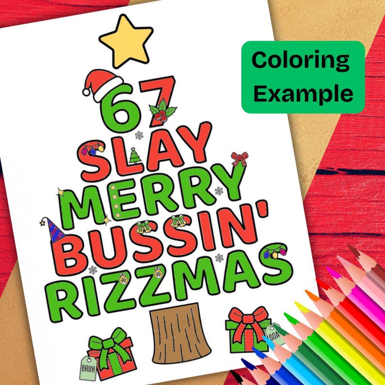 Funny Teen Slang Coloring Sheets, 67 Christmas Coloring Pages, Gen Z ...