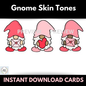 Printable Gnome Valentine's Day Cards, Classroom Valentine's Day Cards ...