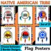 Native American Heritage Month Tribe Posters, Tribe Flags, Bulletin ...