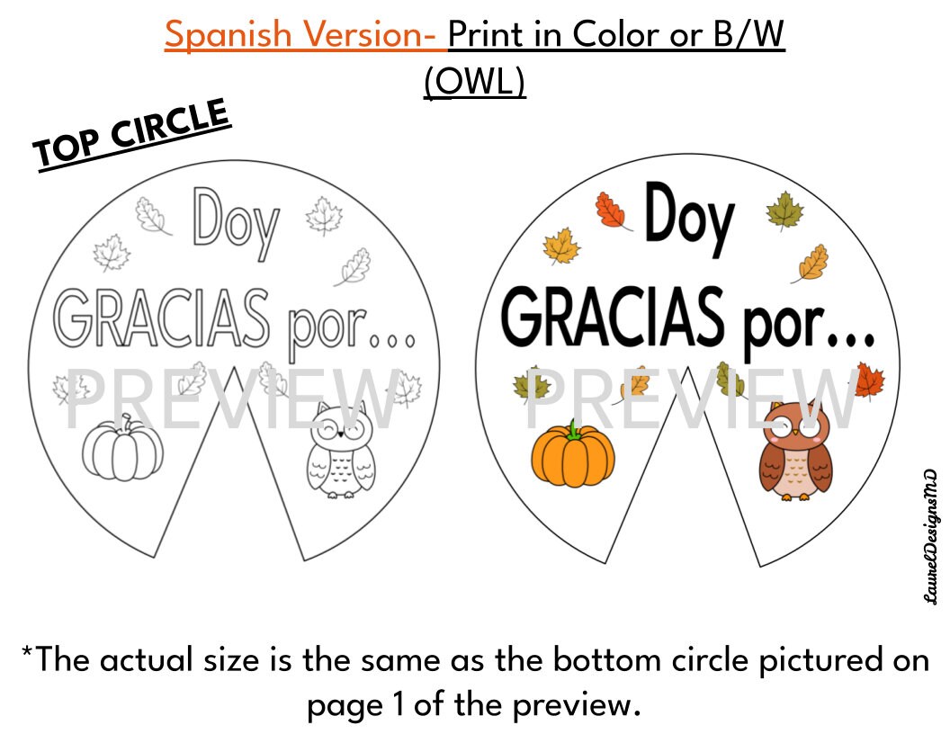 Thanksgiving Activity, Thankful Wheel, English and Spanish, I Am ...