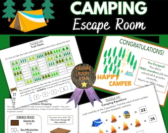 Camping Escape Room, Summer Escape Room, Summer School, Summer Camp ...