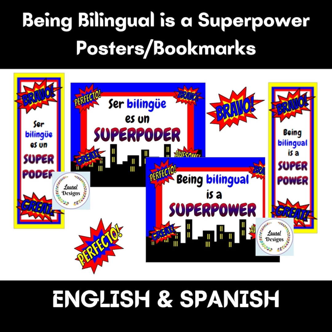 Being Bilingual is a Superpower Poster Printable/bookmark - Etsy