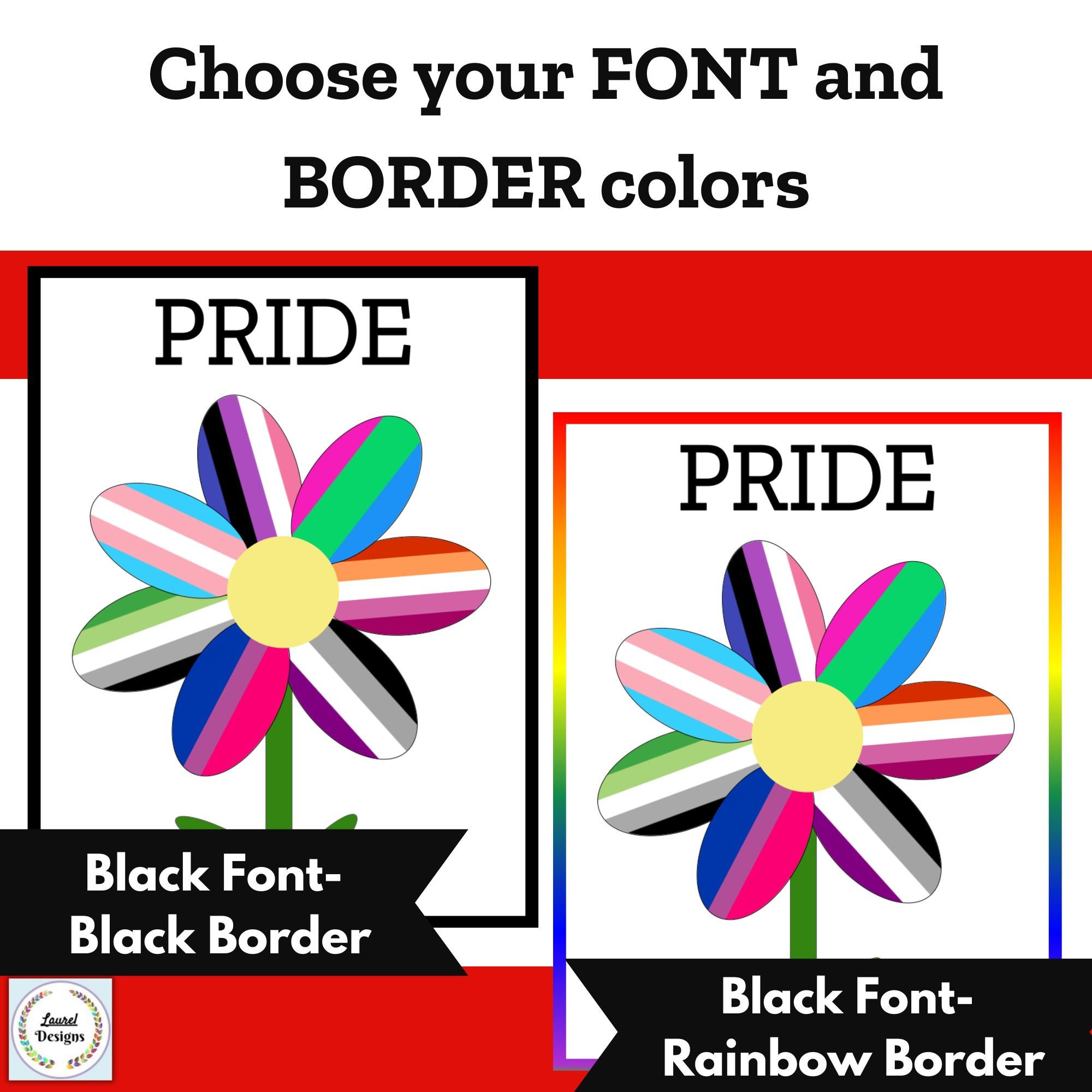 Printable Pride Month Posters, Everyone is Welcome, LGBTQ, LGBTQIA ...