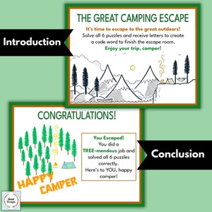 Camping Escape Room, Summer Escape Room, Summer School, Summer Camp ...