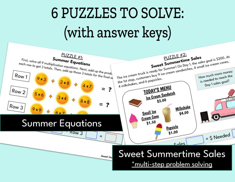 Summer Break Escape Room, Summer Escape Room, Last Day of School, End ...