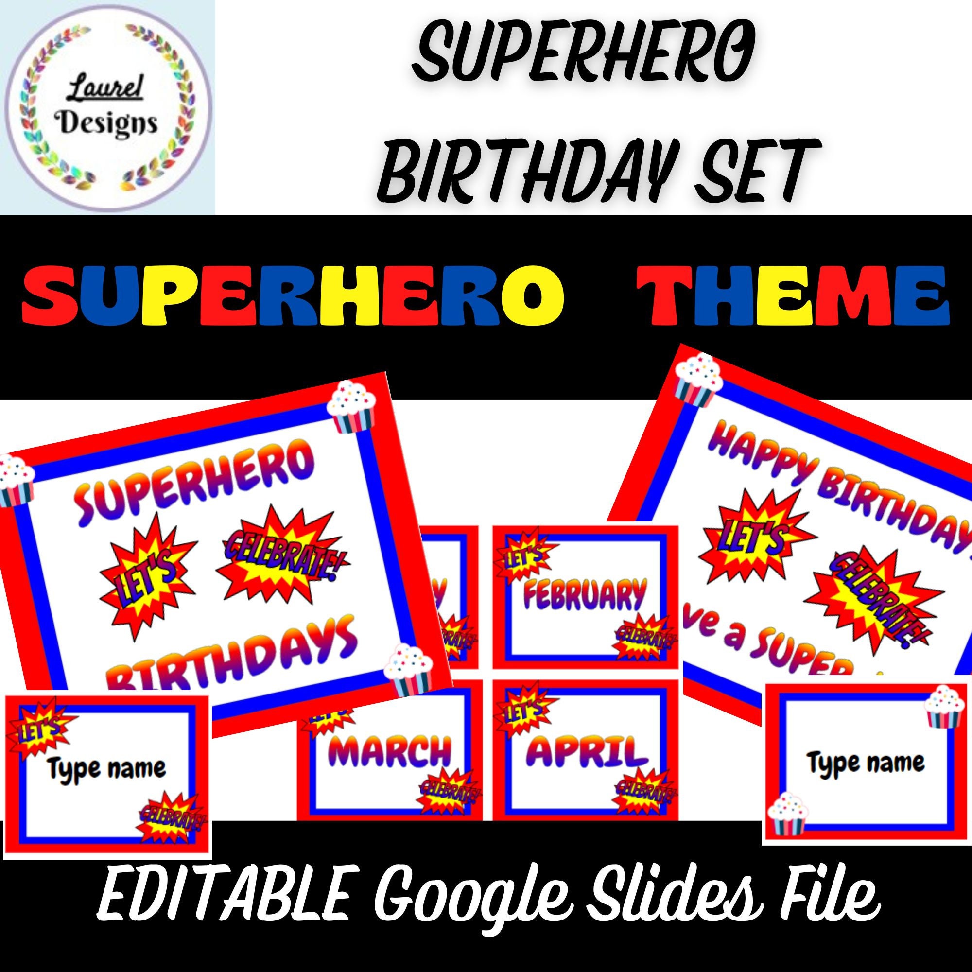 Superhero Theme Classroom Decor/bulletin Board/posters/labels/bookmarks ...