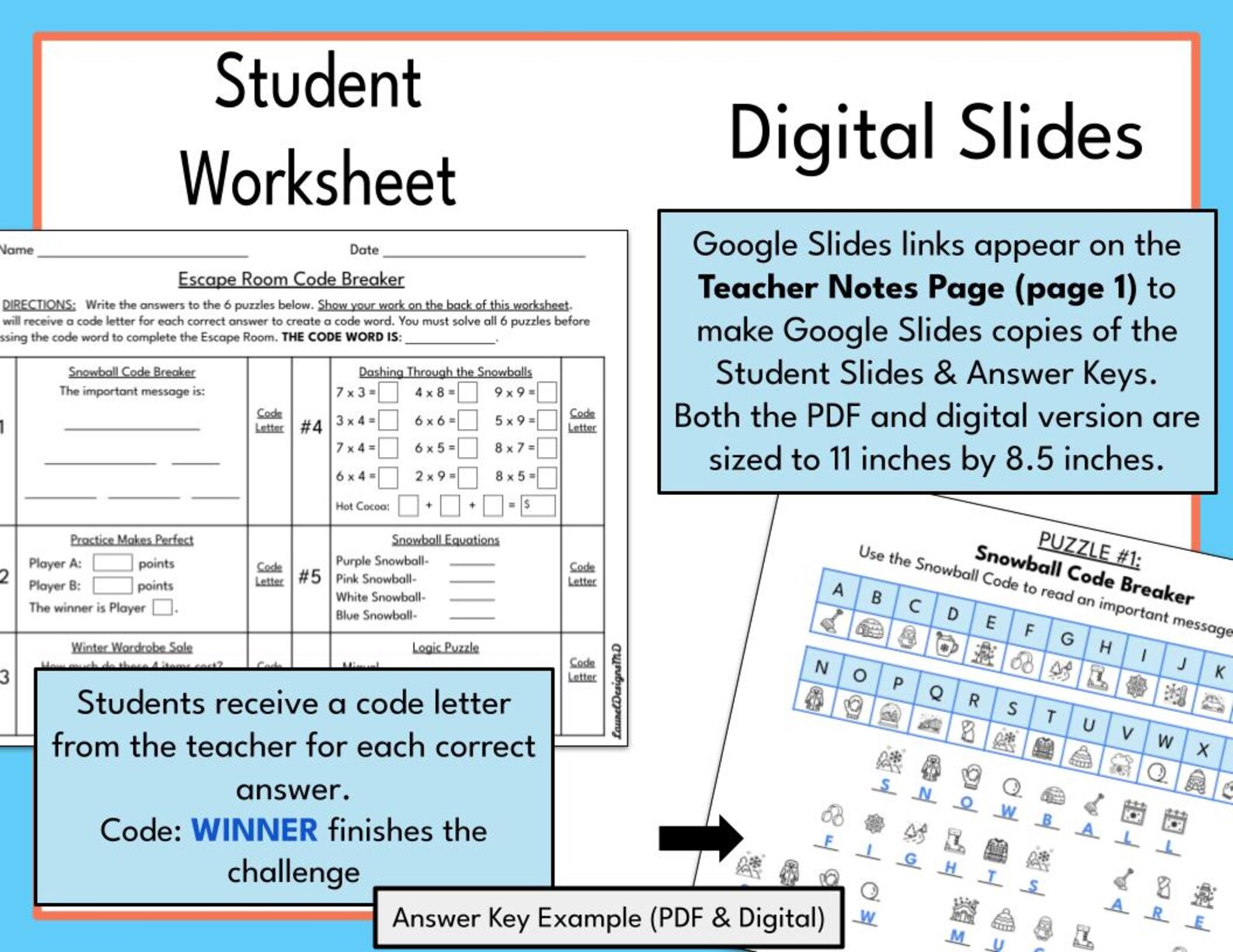 Snowball Fight Escape Room, Winter Escape Room, Winter Challenge, Snow ...