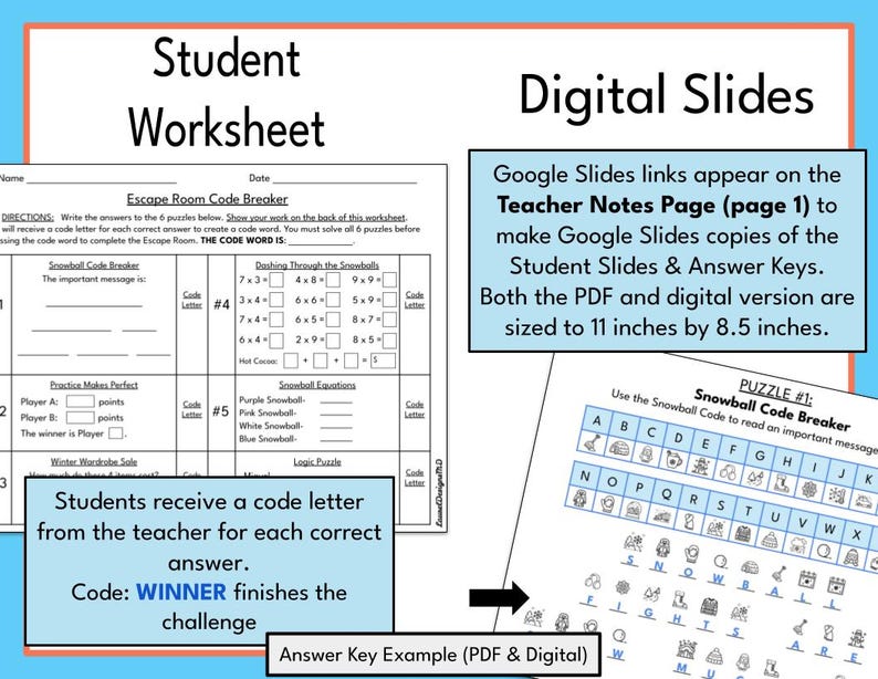 Snowball Fight Escape Room, Winter Escape Room, Winter Challenge, Snow ...