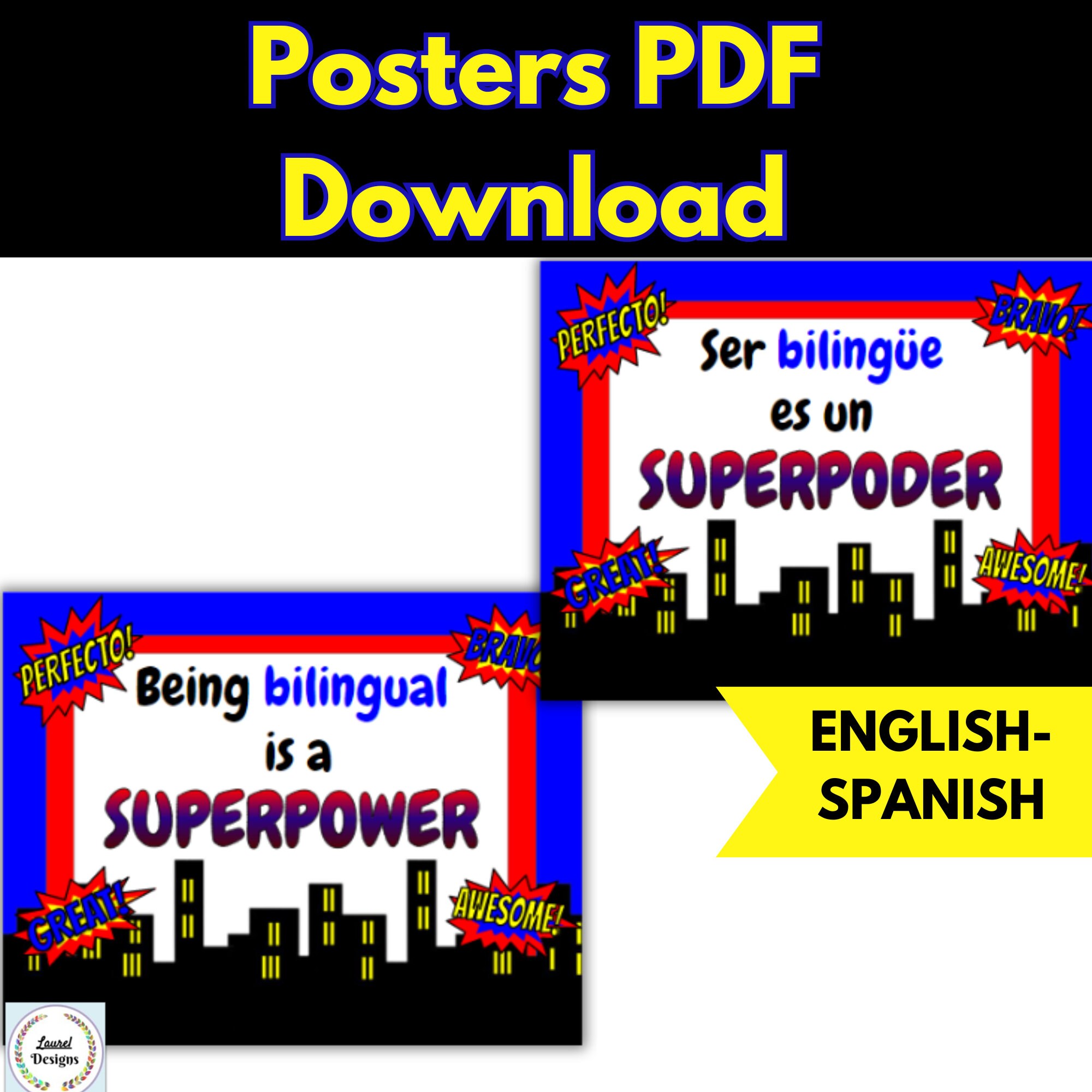 Being Bilingual is a Superpower Poster Printable/bookmark english ...