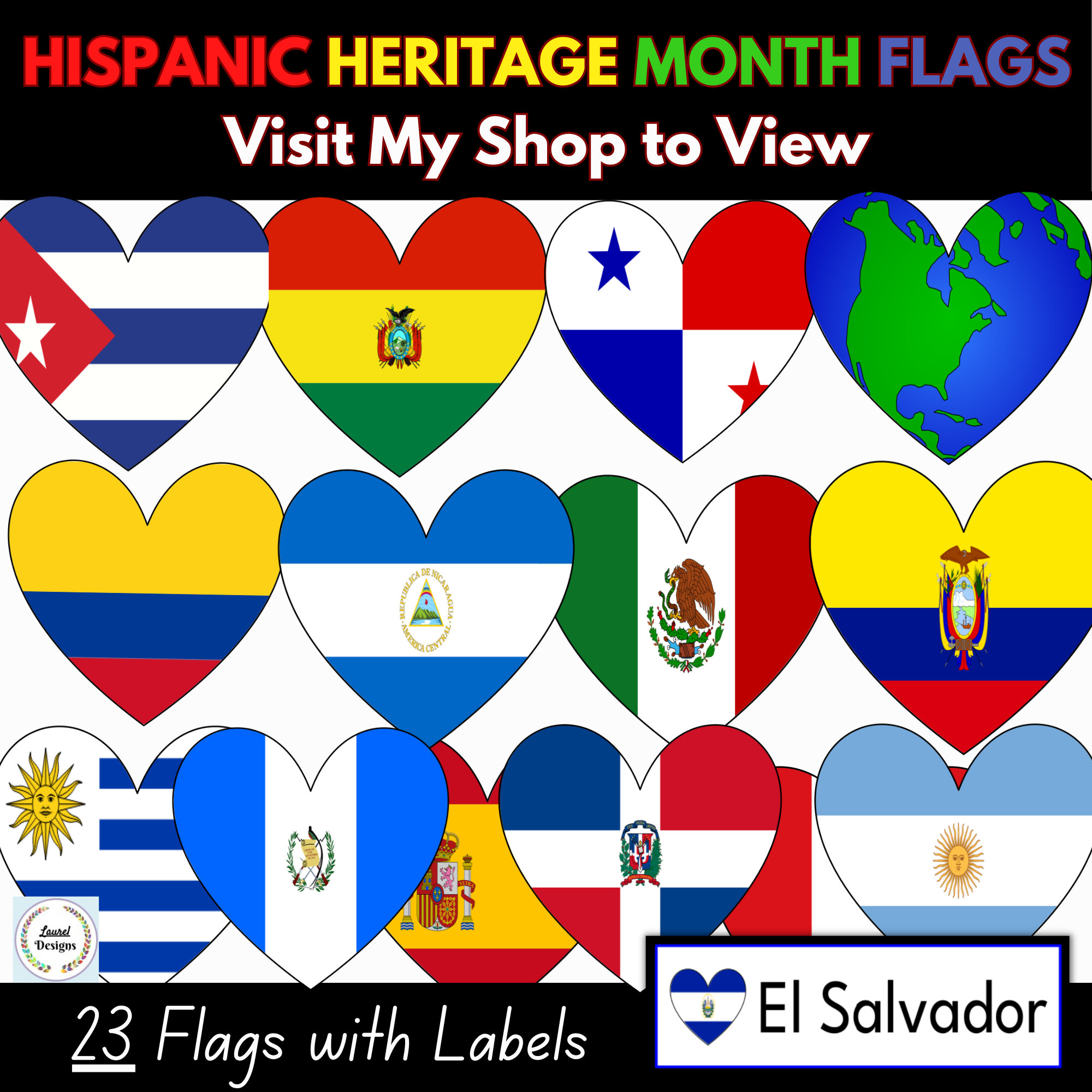 Hispanic Heritage Month Flag Flowers, Mes De La Herencia Hispana, Door ...