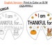 Thanksgiving Activity, Thankful Wheel, English and Spanish, I Am ...